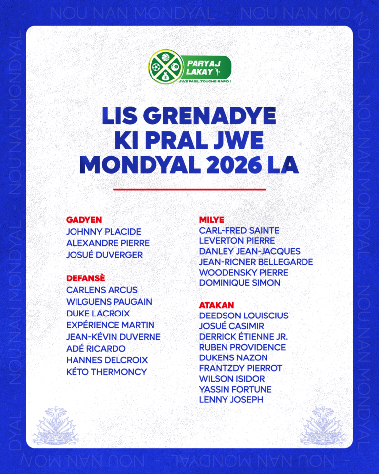 Haïti dévoile sa liste officielle de 26 joueurs pour la Coupe du Monde ...